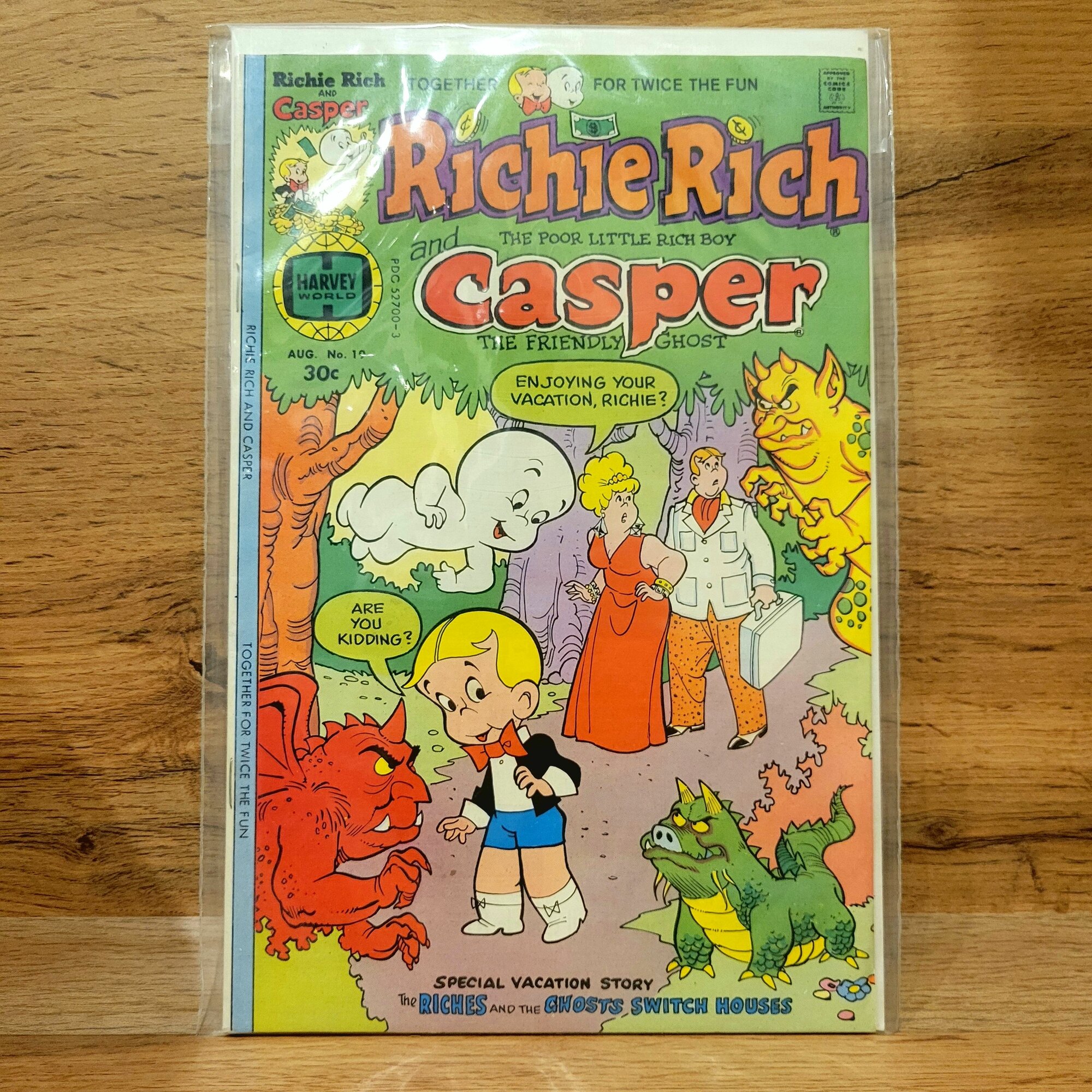 Раритетный Комикс Richie Rich Casper #19. 1975 Год. Комикс (сингл) на английском языке