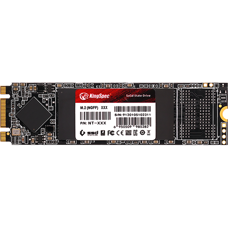 Твердотельный накопитель Kingspec SSD NT-128 2280, 128GB, M.2(22x80mm), SATA3, R/W 500/450MB/s, IOPs н. д./н. д, TBW 60, DWPD 0.4 (3 года) (NT-1282280) NT-1282280