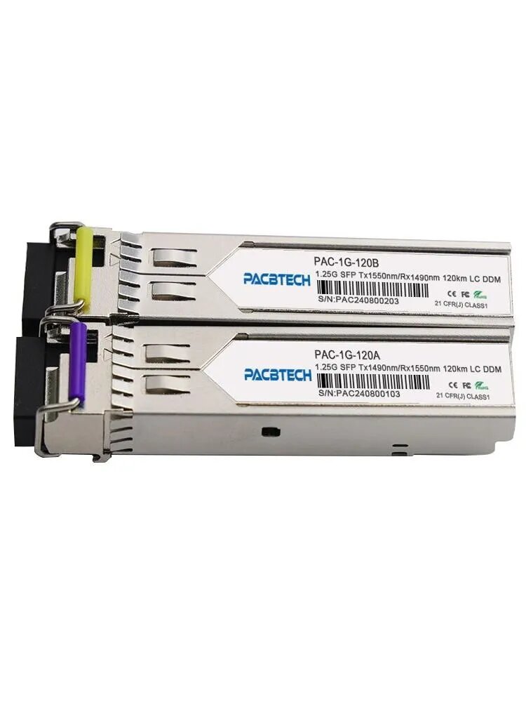 Транссивер SFP 1.25G, одиночный режим, одиночный волокно, дальность 3200 км, BiDi, WDM, 1G, 120 км, модуль SFP LC, модуль волоконного оптоволокна LC, модуль SFP 1G