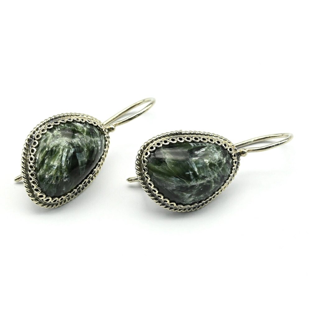 Серьги, серафинит