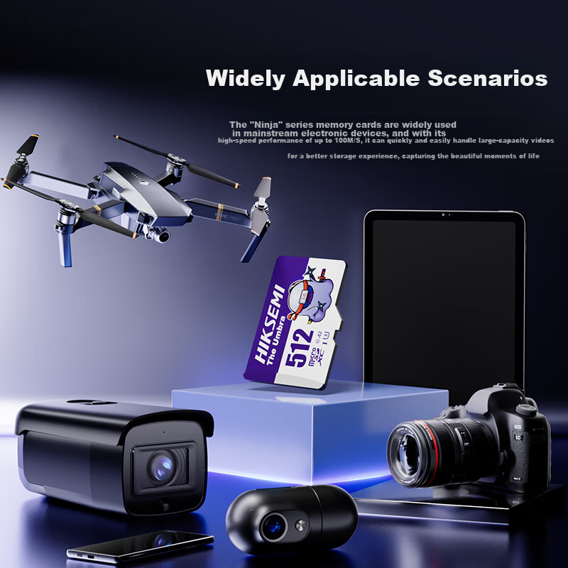 HIKVISION 512GB TF MicroSD карта памяти U3 C10 A2 V30 для 4K видеонаблюдения и видеорегистратора Версия：512