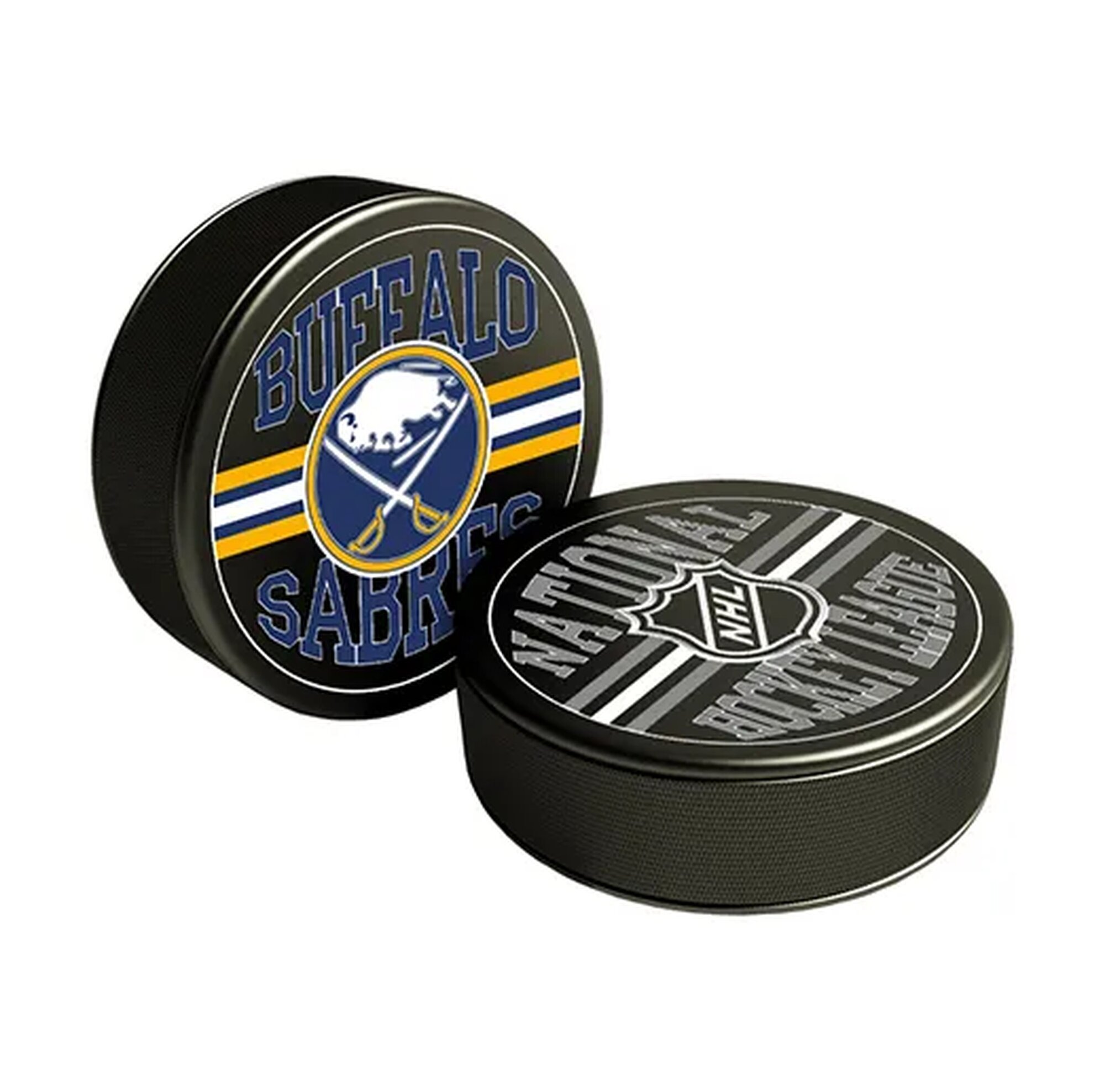 Шайба Rubena с символикой Buffalo Sabres, 76х25 мм, резина, цвет черный