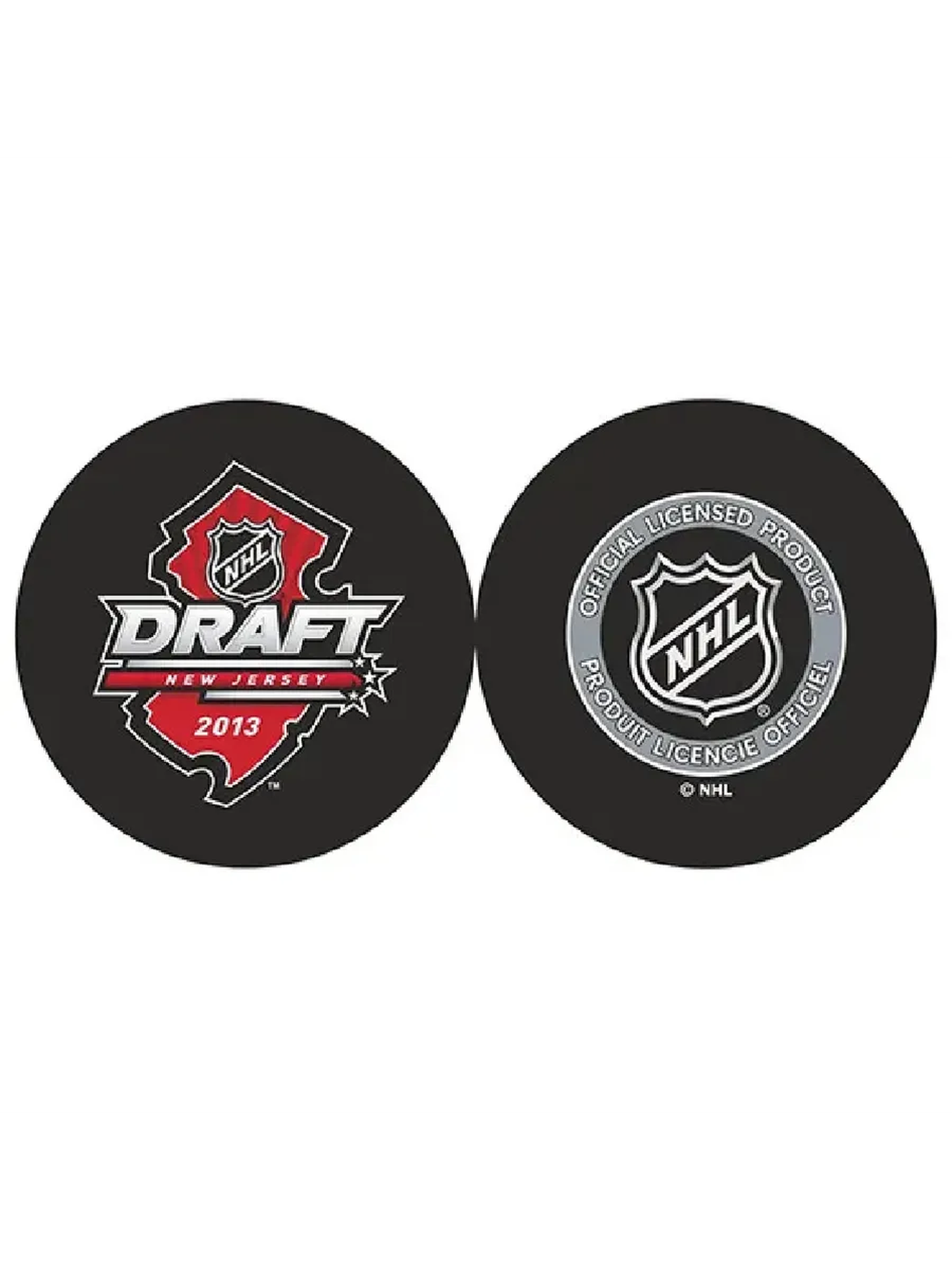 Шайба Sportfanat НХЛ DRAFT 2013 New Jersey 2-ст, 76 мм, черный