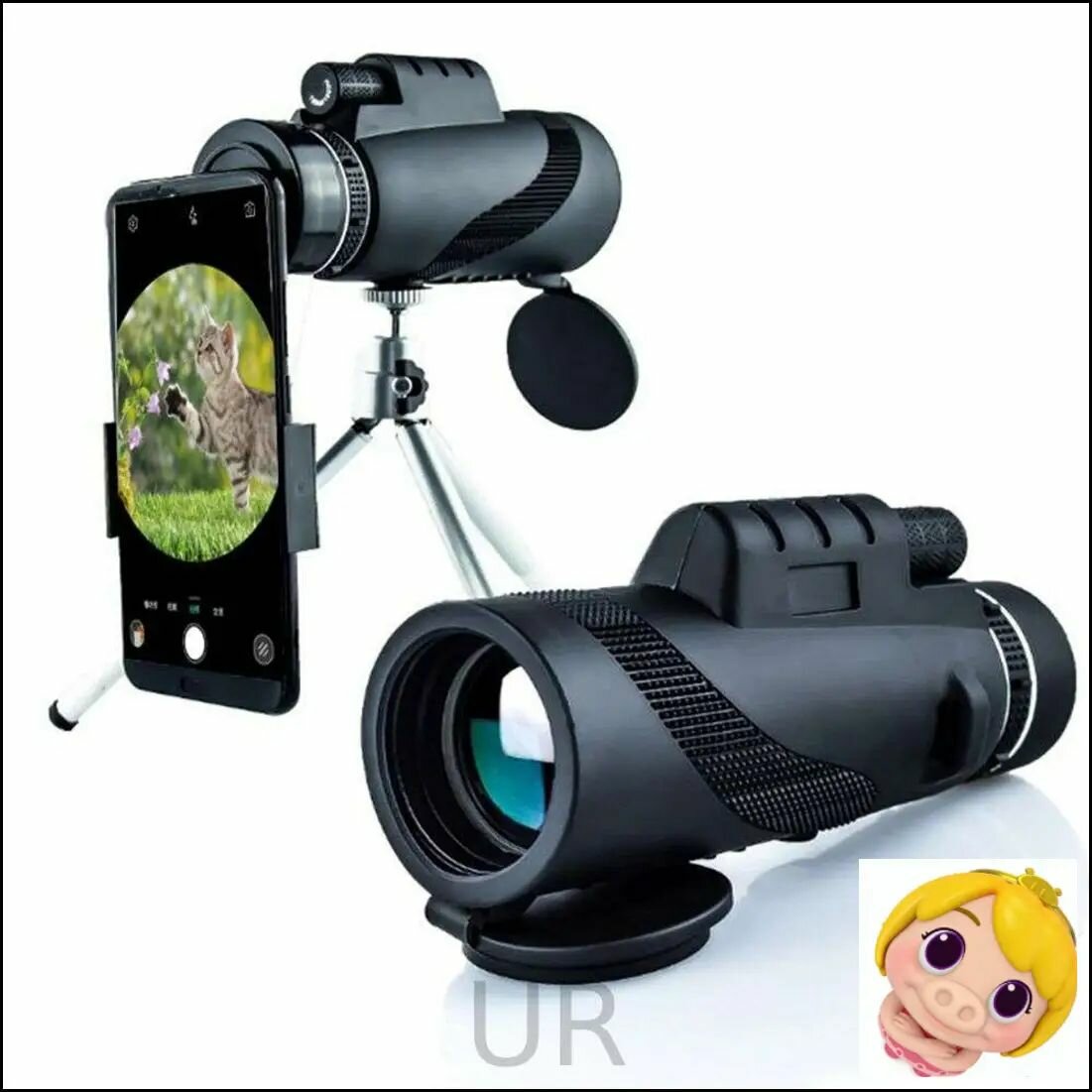 Телескоп HD, мощный монокуляр ночного видения при слабом освещении, 80X100, для взрослых, для концертов на открытом воздухе