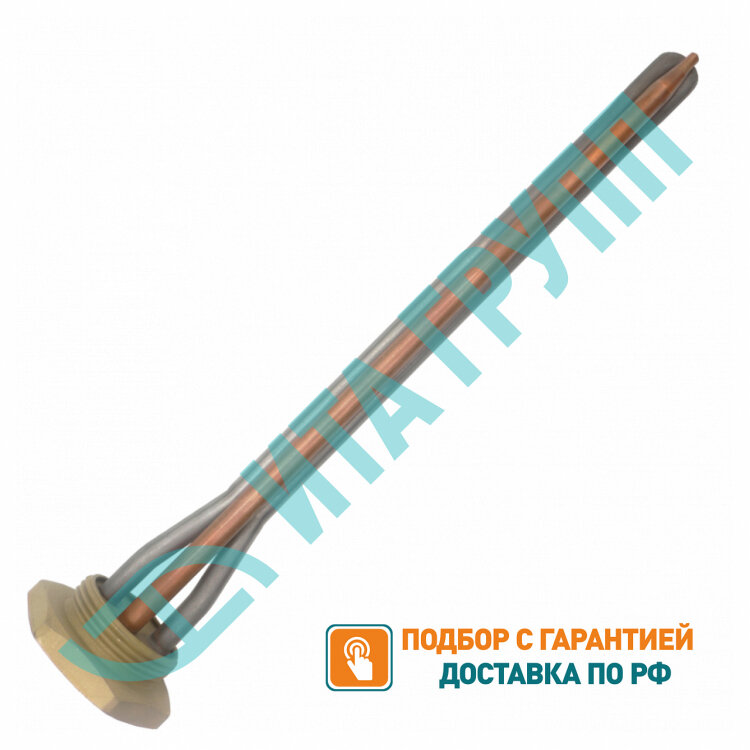 ТЭН для чугунной батареи отопления (радиатора) 800 Вт, нерж, D42, G1 1/4", L272мм, 220V, итатэн, 24065