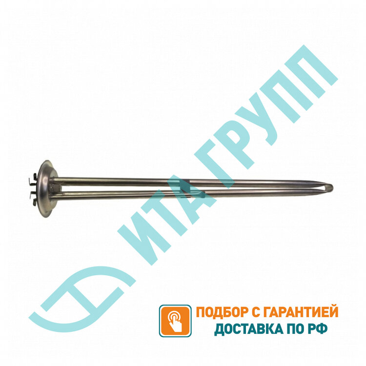 Комплект сухой ТЭН 2 кВт (700Вт/1300Вт) для водонагревателя Electrolux EWH Gladius под анод М4, фланец 92мм, 20947