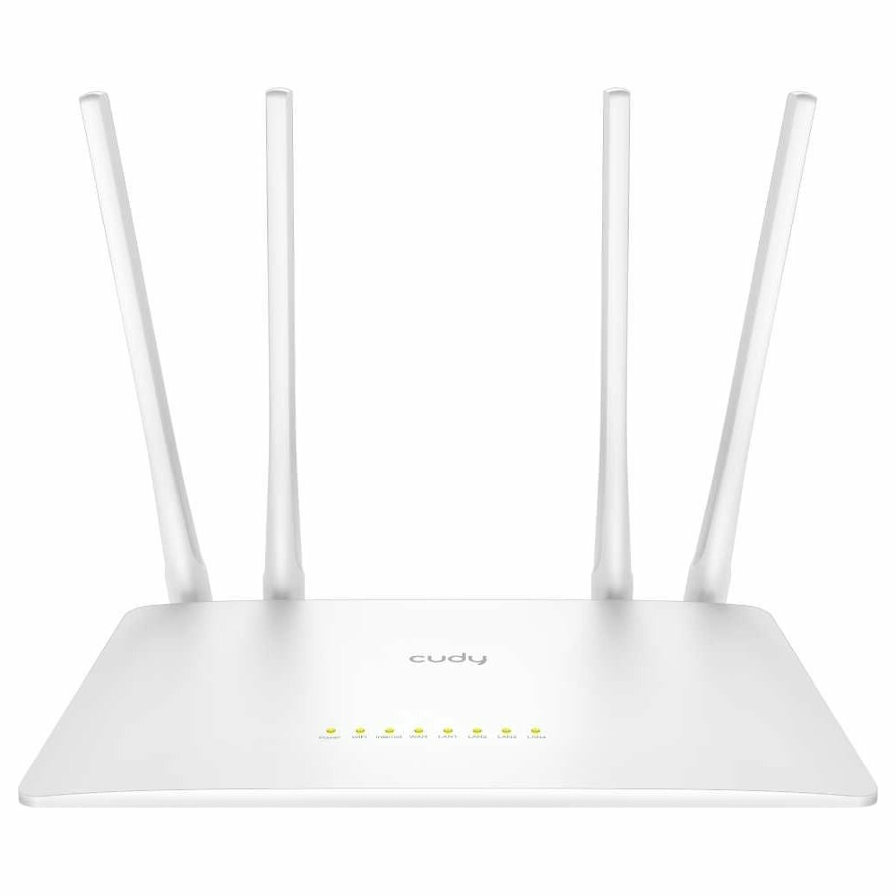 Wi-Fi роутер Cudy WR1200 АС1200, 2,4/5 ГГц, до 1167 Мбит/с, 5x100 Мбит/с, IPv6, 4 антенны, белый 10000145951