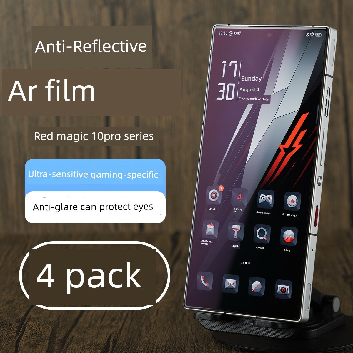 Защитное стекло для Red Magic 9S Pro с ар-покрытием, антибликовое, 4 шт. с высокой четкостью изображения и защитой от