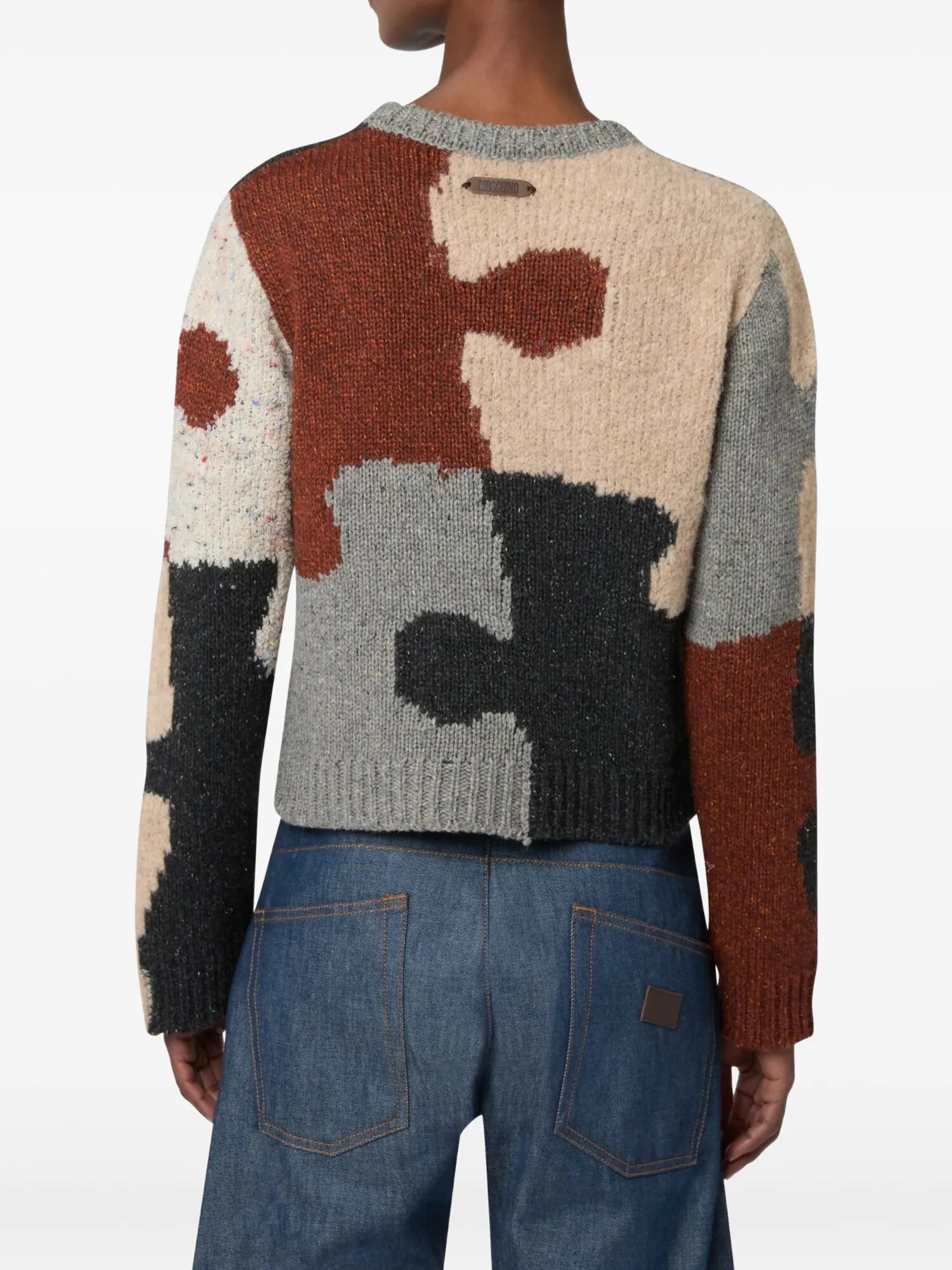 Свитер MOSCHINO Inlaid wool-and-silk blend pullover, размер 40 — фото 1