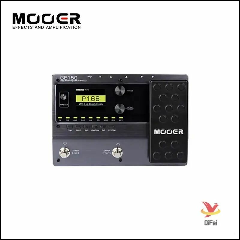 Mooer GE150 / Профессиональный гитарный процессор эффектов для электрогитары с педалью экспрессии-x