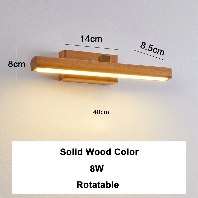 Настенный светильник Solid Wood Color, 8W, Rotatable