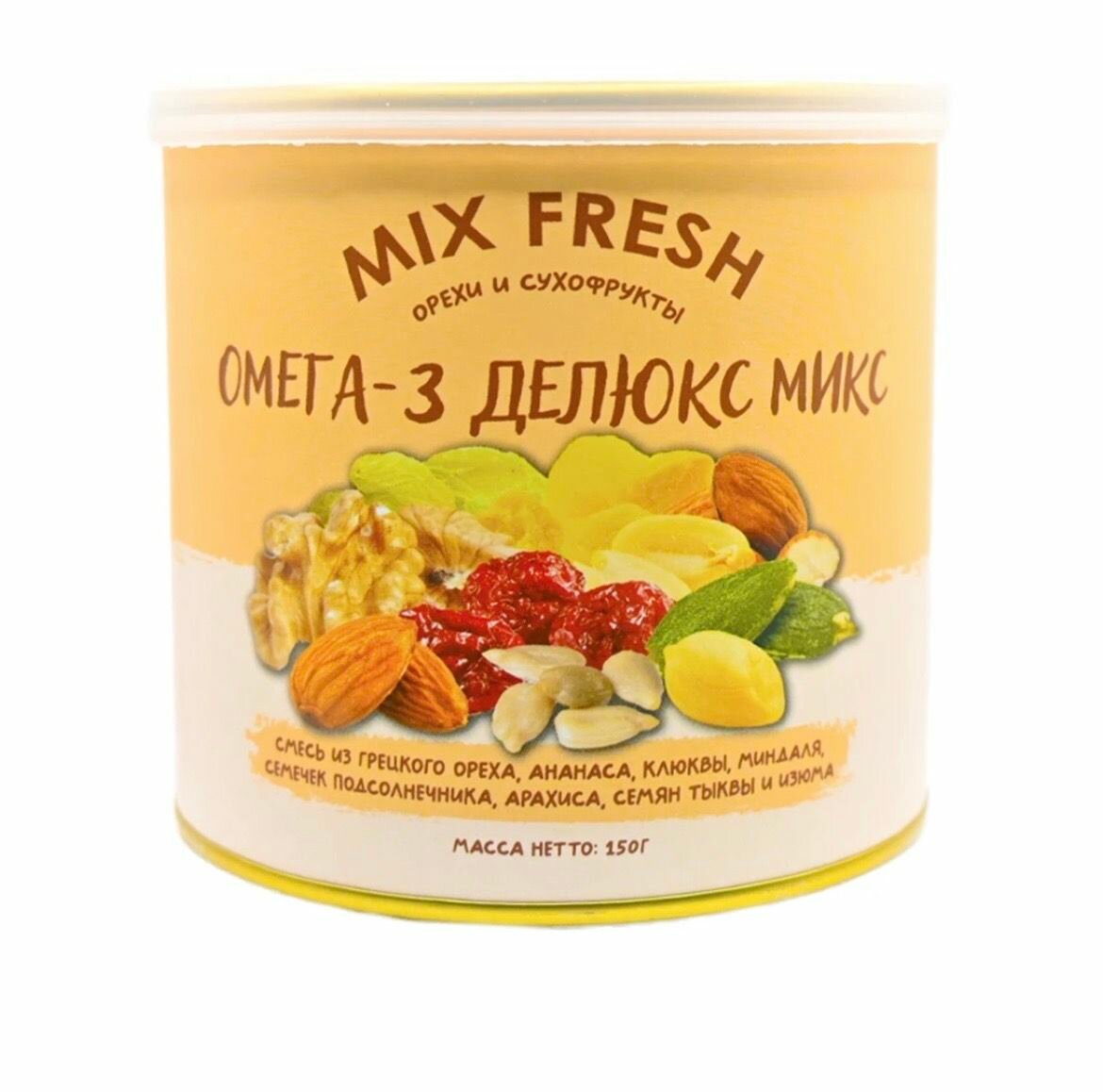 Смесь для перекуса MIX FRESH , орехи и сухофрукты, 150 г * 3 шт.