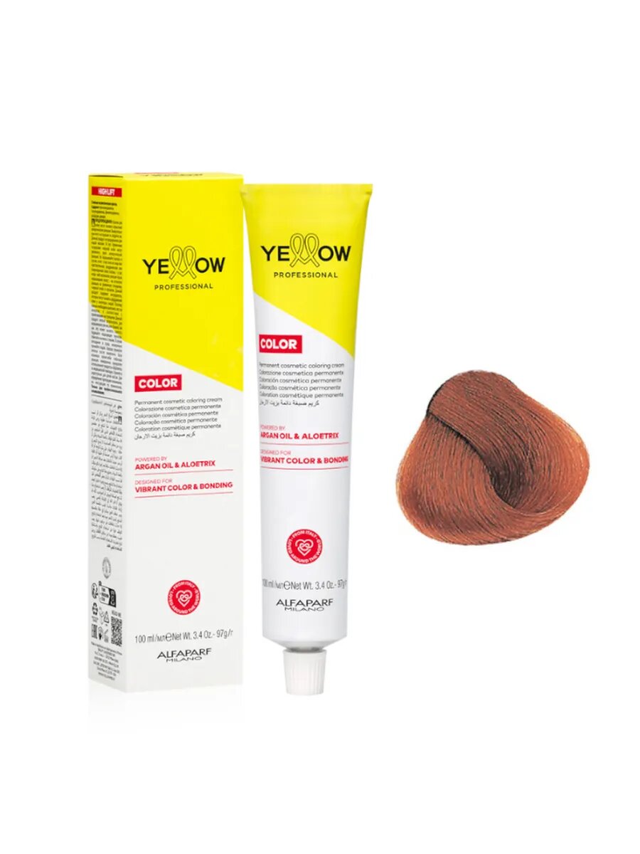 YELLOW PROFESSIONAL Ye Color Permanent Coloring Cream Краска Италия 100 мл