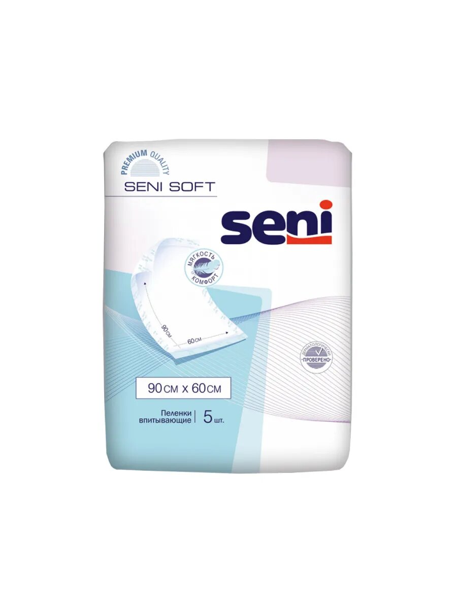 Seni Soft простыни (пеленки) 90х60 см 5 шт