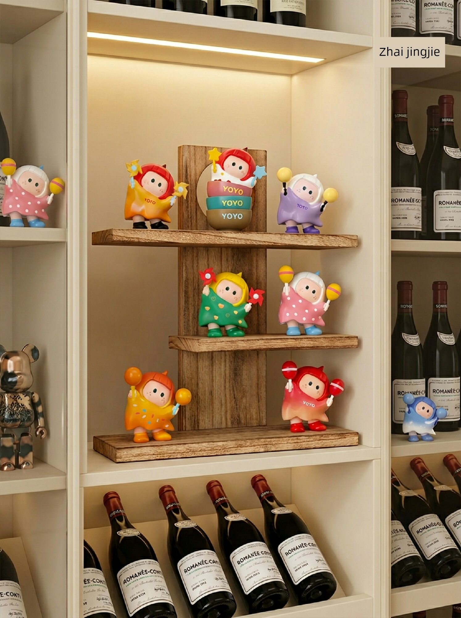 Витрина для фигурок Yoyo, милые фигурки, игрушки Miniso, демонстрационный шкаф, коробка для хранения, подставка для
