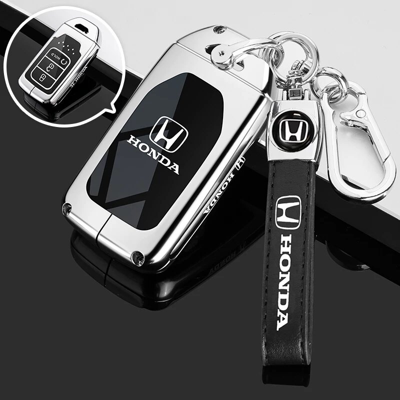 Брелок Honda с кожаной пряжкой, серебристый цвет, элегантный для G-модели