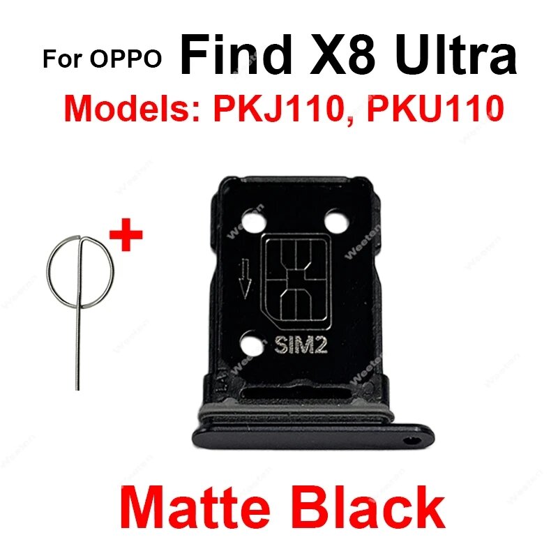Лоток для SIM-карты для OPPO Find X8 Find X8 Pro Ultra, слот для держателя Find X8 Ultra-Black
