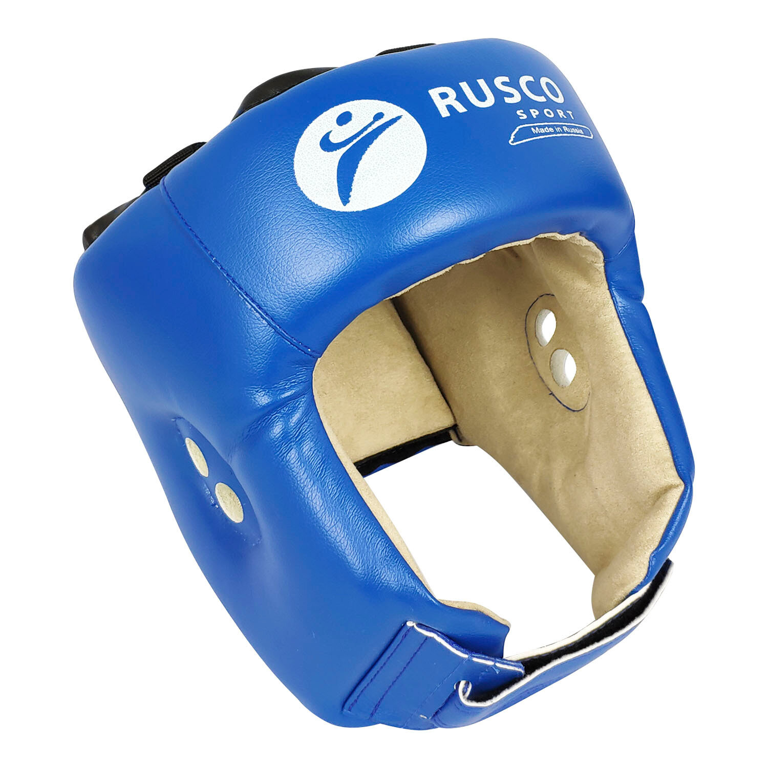 Шлем Rusco Sport, для рукопашного боя, открытый, синий, размер M