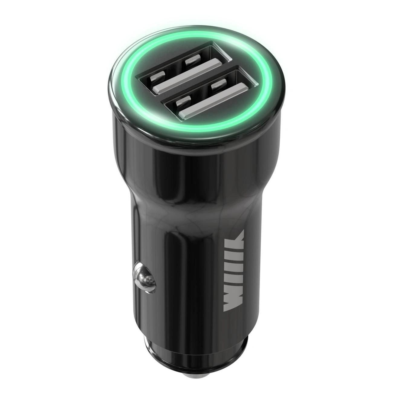 Зарядное устройство UCC-5-2-02-ANT WIIIX, два USB-порта , черный, в автомобиль