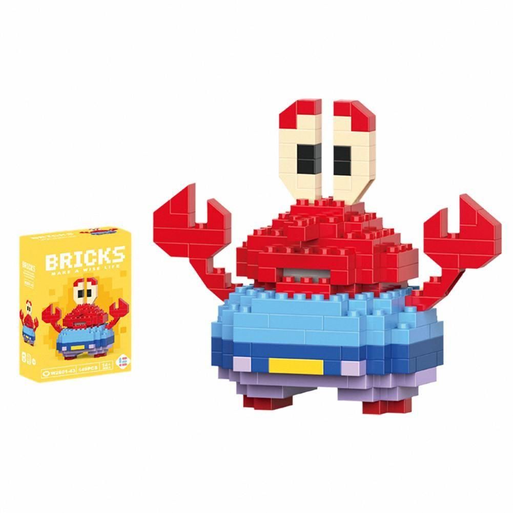 Мистер Крабс Игрушечные блоки, Совместимо с микро-кирпичиками LEGO