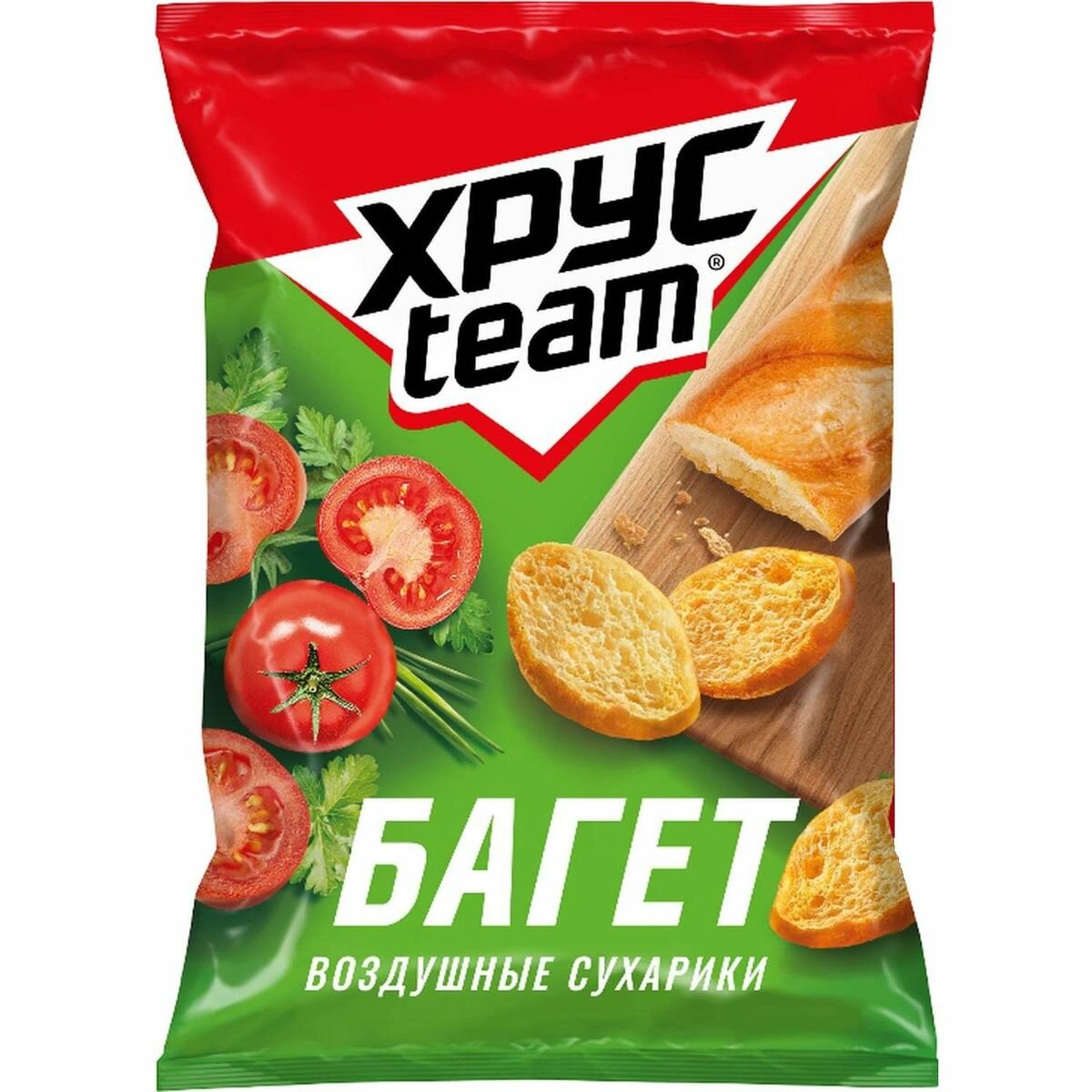 Сухарики Хрустим багет томат/зелень, 60г, 24шт/уп (2386999)