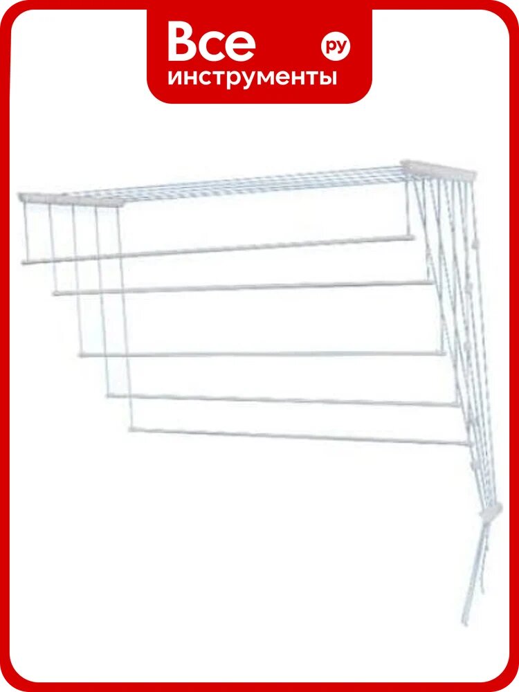 Сушилка для белья потолочная стальная PERFECTO LINEA 2 м белая 36-002201 ЦБ-0353610117