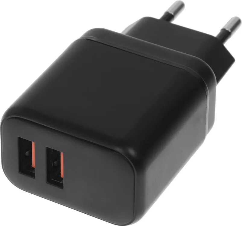 Сетевое зарядное устройство BORASCO 2xUSB-A, USB-C, 15Вт, 3A, черный