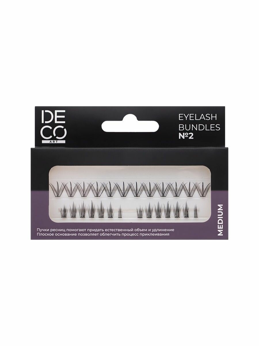 Пучки ресниц DECO. ART EYELASH BUNDLES набор №2 (микс средний размер)
