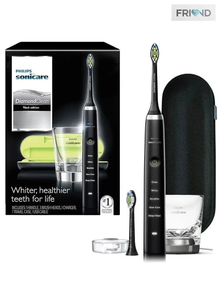 Philips электрическая зубная щетка HX9352 Diamond серии smart vibration электрическая зубная щетка