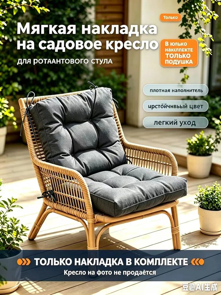 Садовое кресло, 53х10х53 см, 1 шт