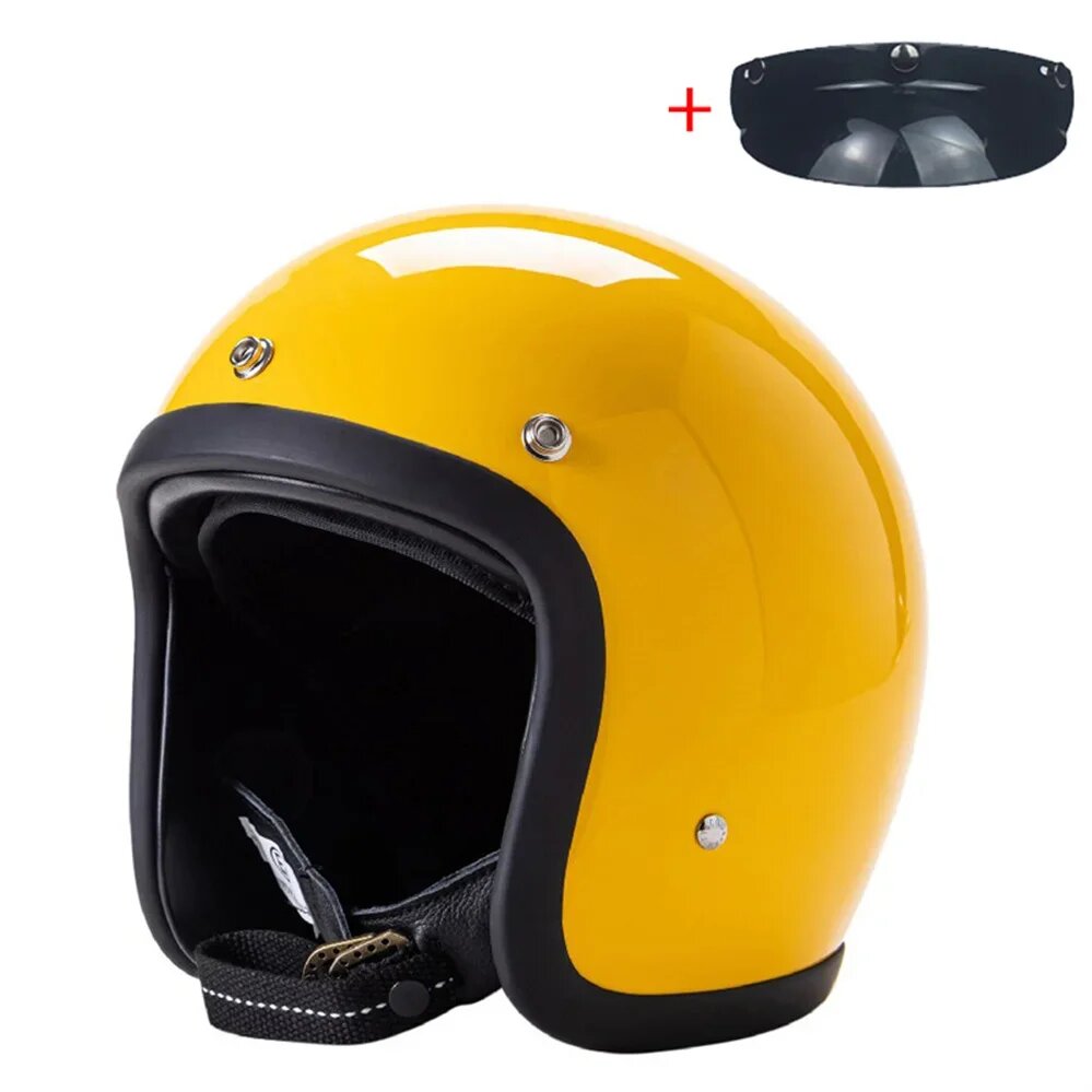 Корейский японский стиль ретро TT & COCASCOS 500TX шлем низкопрофильный мотоциклетный Желтый, XXL, 7