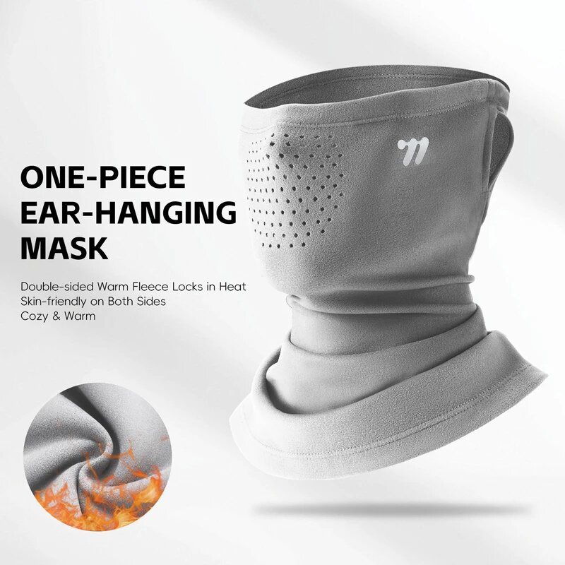 WEST BIKING Термобалаклава Флисовая Half-face Light Gray