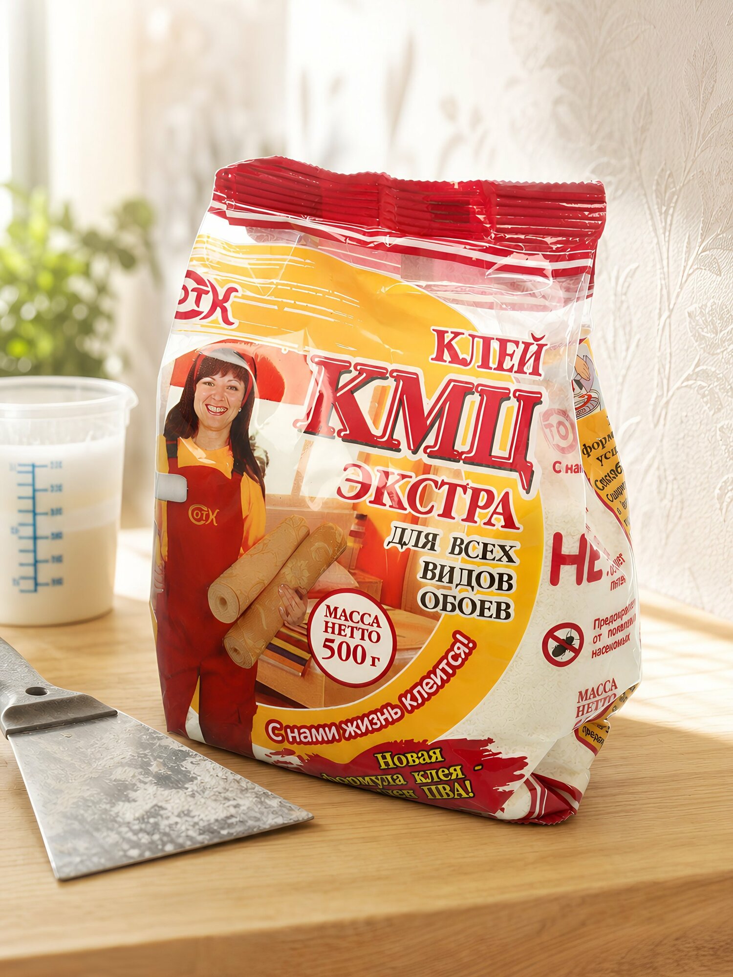 Клей для обоев КМЦ Экстра стружка с/к Россия 500 г лаки краски клеи