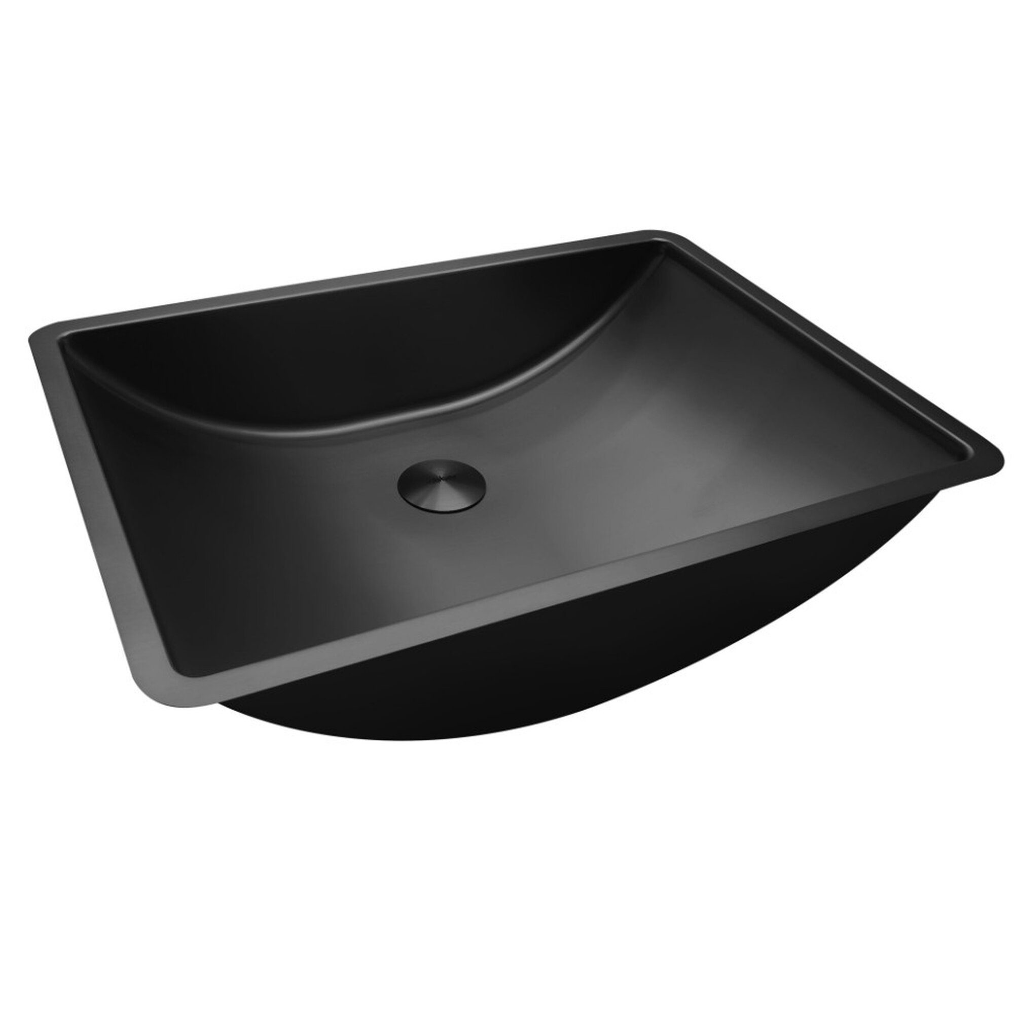 Раковина встраиваемая снизу ABBER Wasser Kreis AF2405MB черная матовая