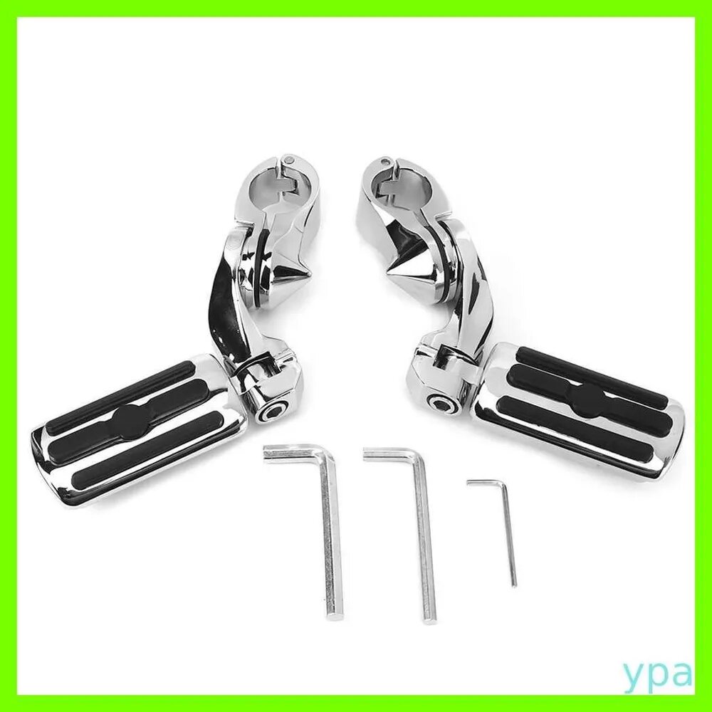 1984-2019 Harley Davidson Electra Glide Ultra Classic FLHTCU, серебристый, черный, короткий кронштейн ручки, плюс три резиновых подножки левая и правая пара
