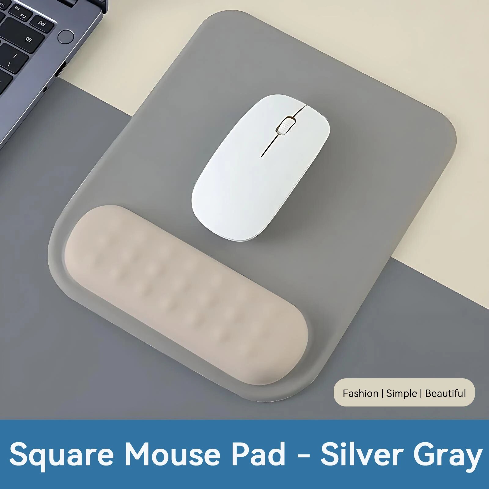 Коврик для мыши VAORLO градиентный Серый, Silver Gray