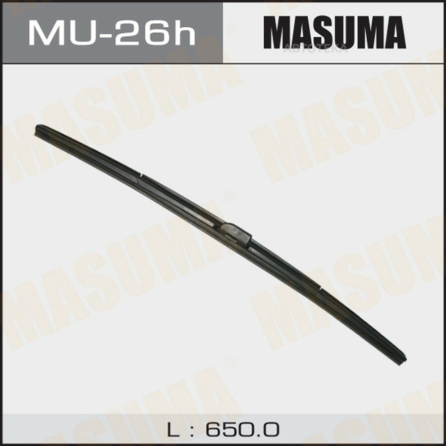 Дворник MASUMA 26' гибридный крюк (650мм) боковое крепление (1/10/50) MASUMA MU26H