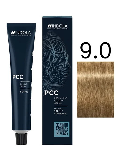 Indola Natural & Essentials 9.0 Блондин натуральный Перманентный крем-краситель для волос 60мл