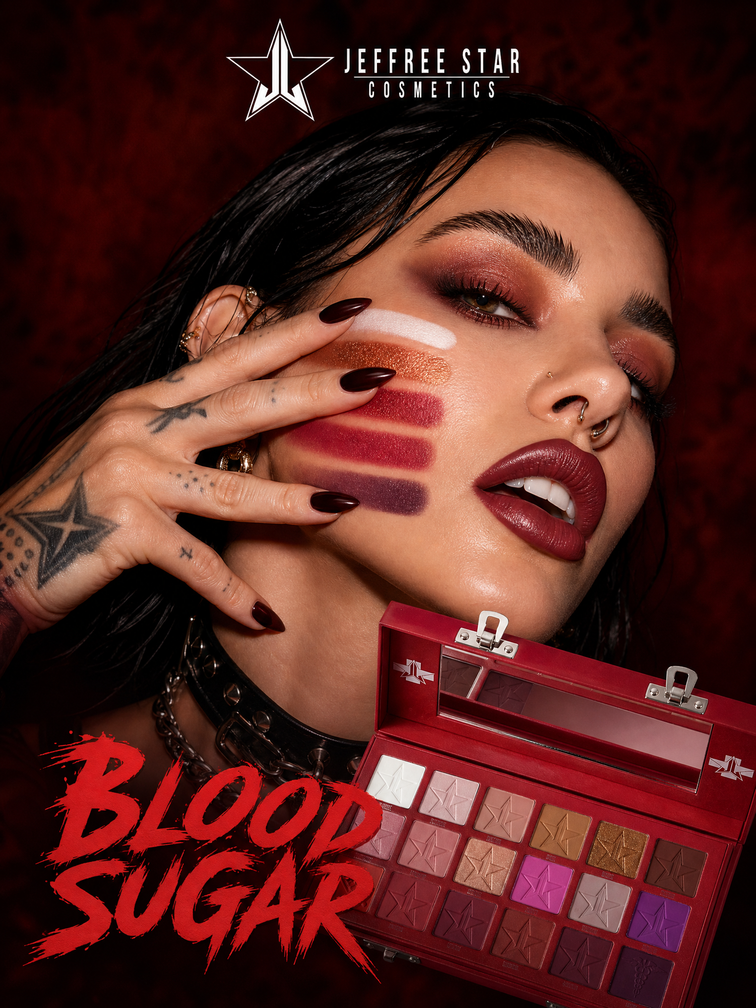 Палетка теней для век Jeffree Star - Blood Sugar Palette, 18 оттенков, 27 гр.