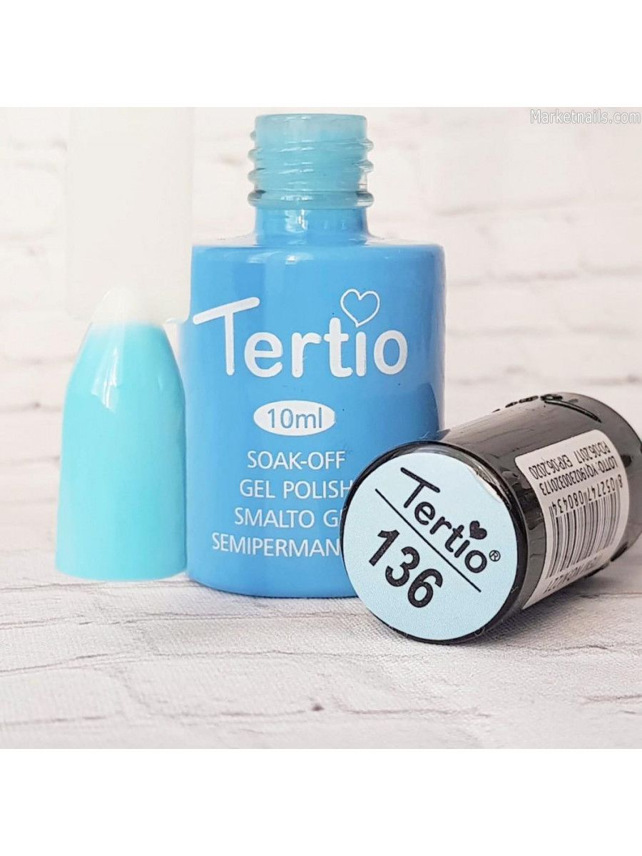 Tertio, Гель лак № 136 Прозрачная вода 10 мл