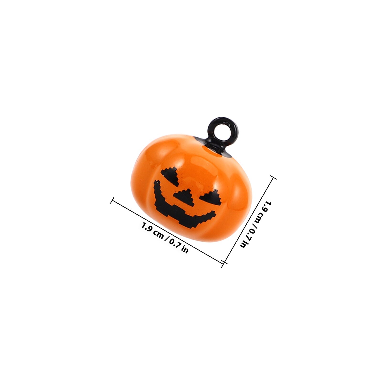 5 Штук Оранжевые Подвески В Forme Дыни Колокольчики Медные Аксессуары Для Halloween Украшения Размер 1