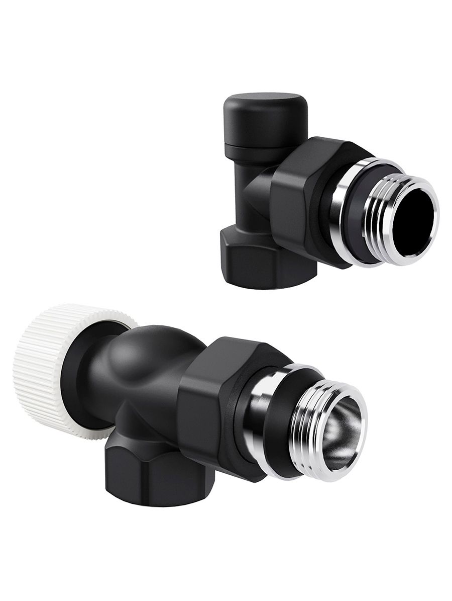Набор термостатический осевой Royal Thermo Design 1/2" М30х1,5 (черный) RATVDO11212BL