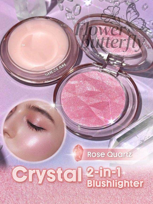 Crystal Intentions Manifesting Прессованный хайлайтер Румяна - Rose Quartz