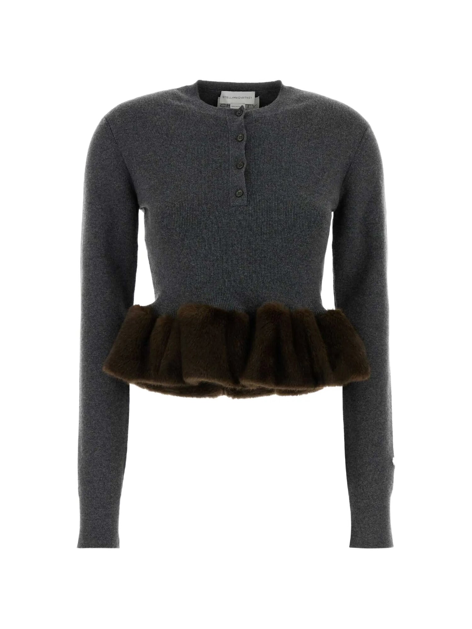Свитер Stella McCartney Faux-fur peplum sweater