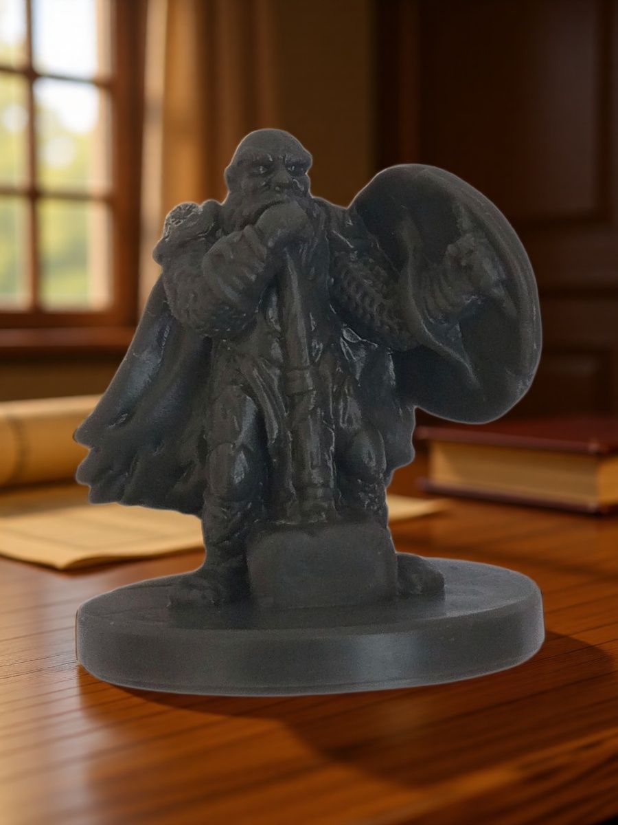 Дворф гном воин с молотом Dwarf Разрушитель. Фигурка для настольных игр. Миниатюра ДнД / Dungeons & Dragons WizKids Pathfinder 26 мм пластик