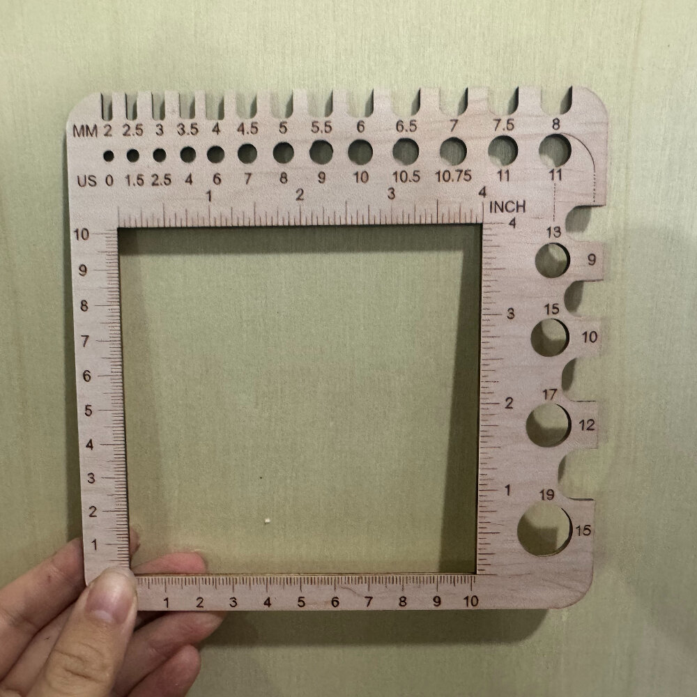 Линейка-калибратор для спиц деревянная, 1 шт.