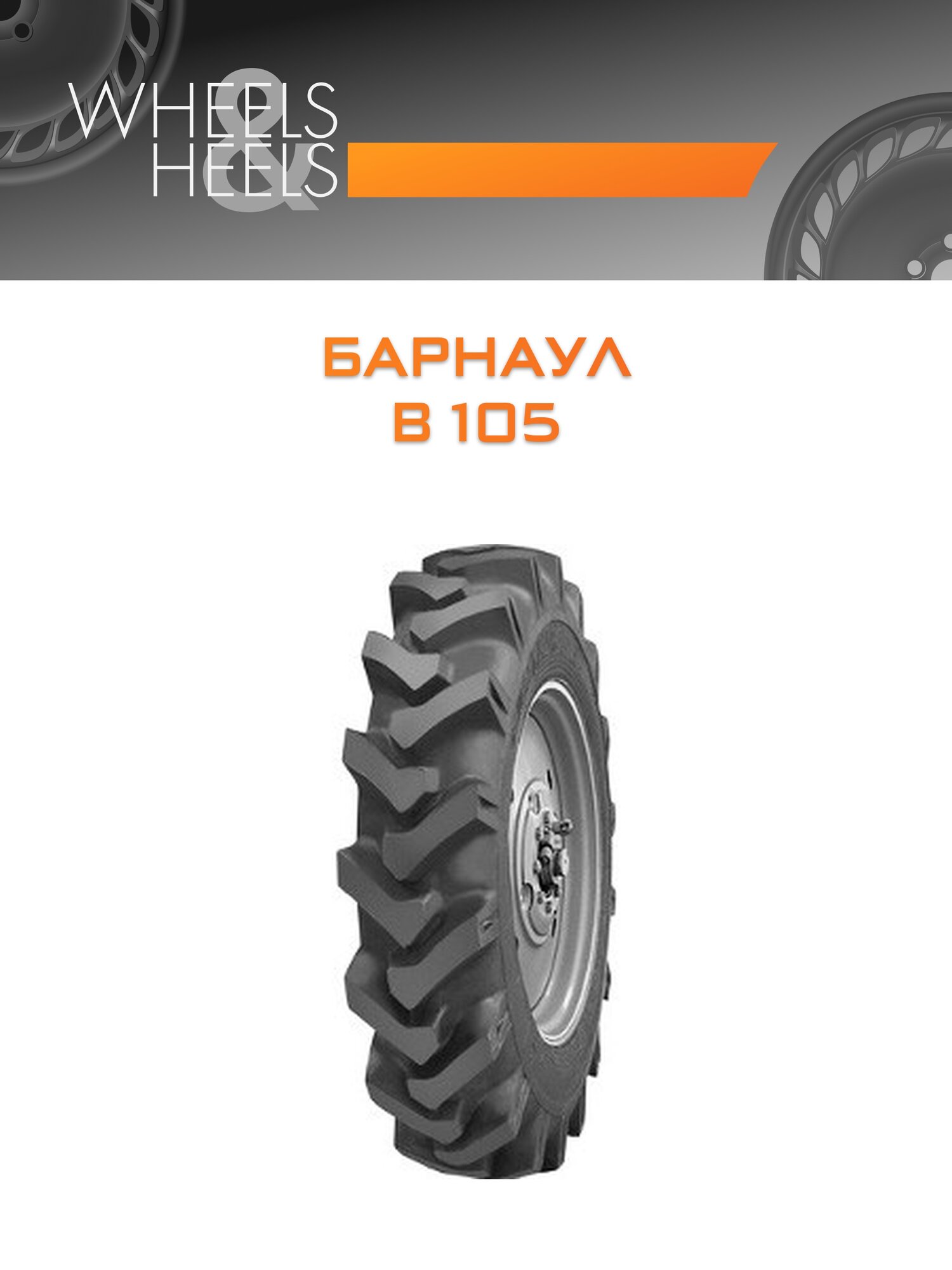 Шина автомобильная Барнаул В 105 8.3/0 R20 UNKNOWN, летняя, универсальная