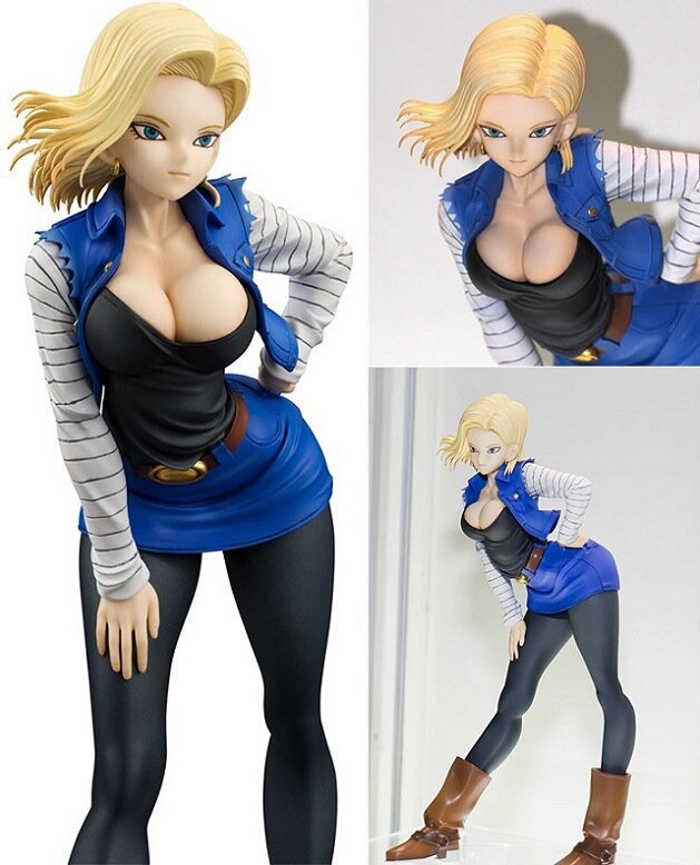 Коллекционная фигурка Андроид №18 Dragon Ball Gals, наклоненная поза, первая версия, статуэтка по аниме Драгонболл