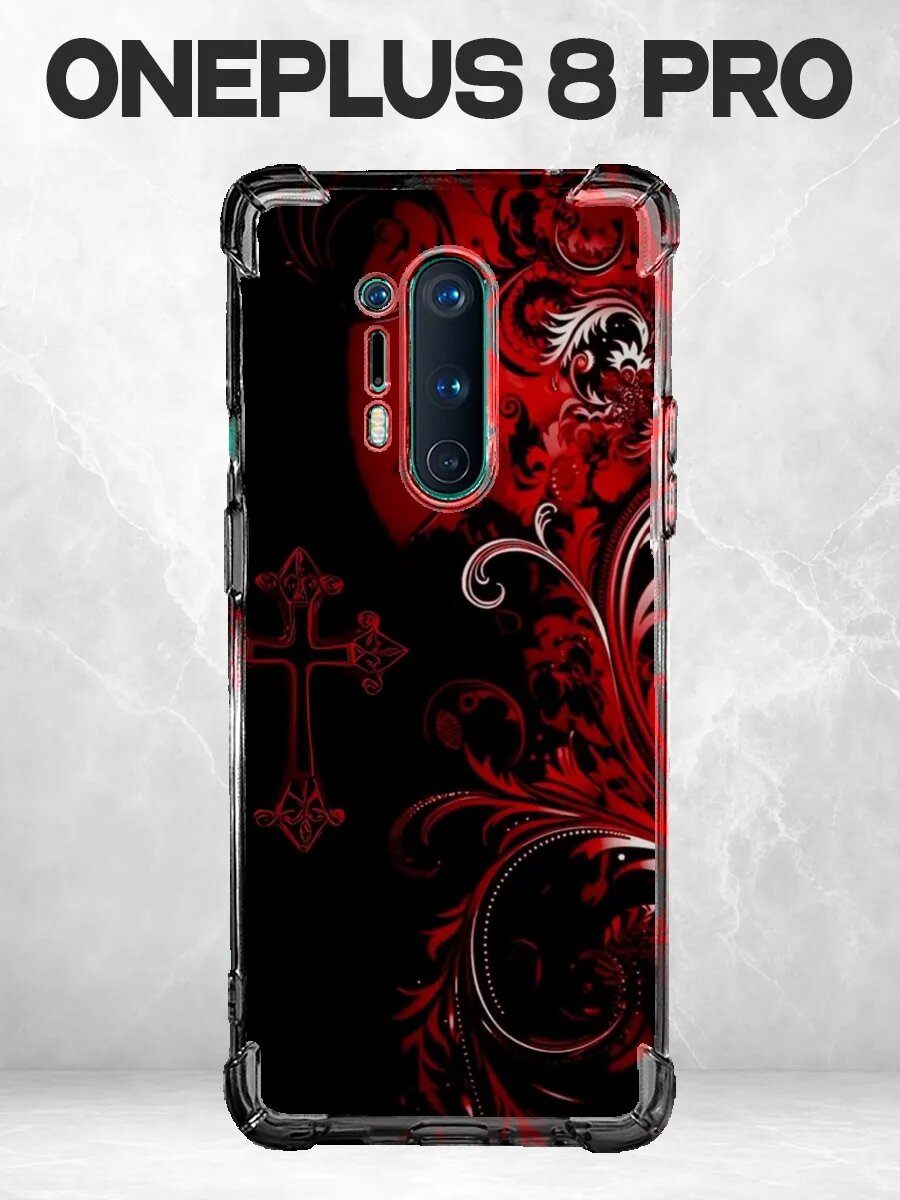 Чехол на Oneplus 8 Pro с принтом красная готика