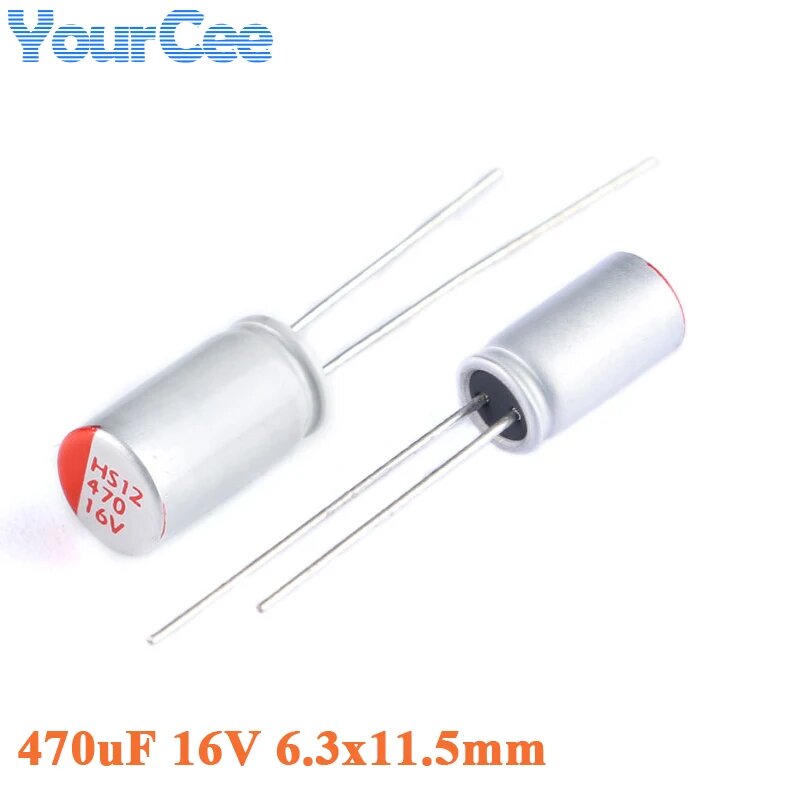 Конденсатор электролитический 470uF 16V 6.3x11.5mm 5шт